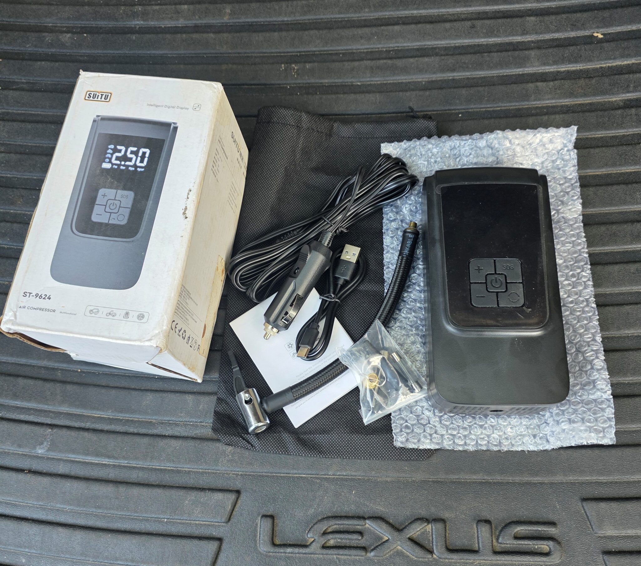 SUITU Smart Portable Car Air Compressor Review, Performance Test